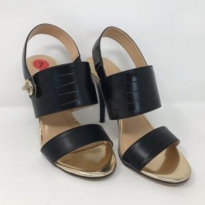 Expression | Shoes | Nwt Expression Leopold Stacked Heel Sandals | Poshmark